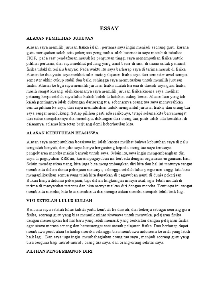 Essay Kse | PDF | Kesehatan Holistik