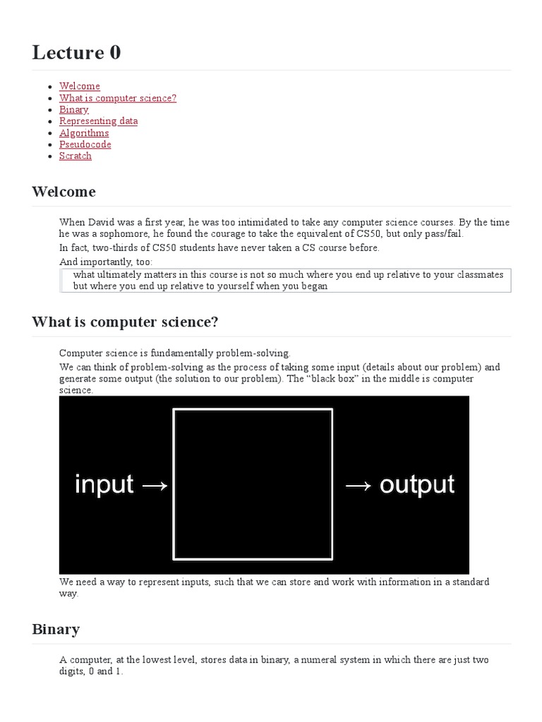 Lecture 0 - CS50x PDF | PDF | Bit | Rgb Color Model Lecture 0 - CS50x PDF | PDF | Bit | Rgb Color Model