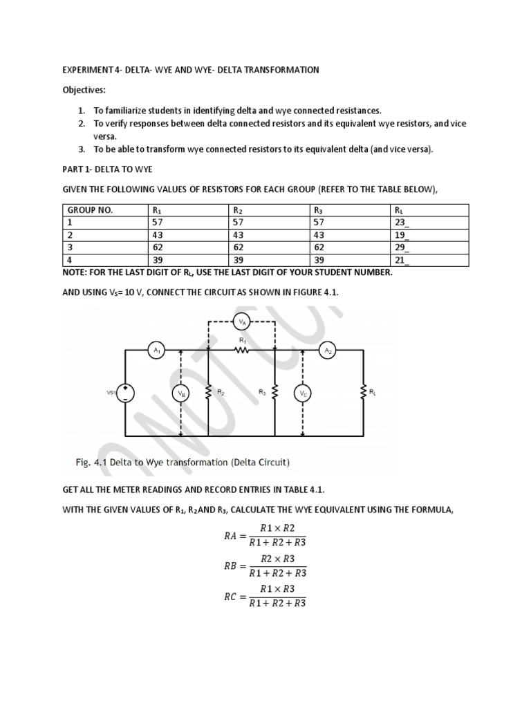 Experiment 4 Procedure Pdf Resistor Electrical Engineering