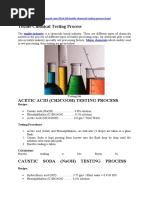 Chemical Testing Procedure | PDF | Titration | Chemistry