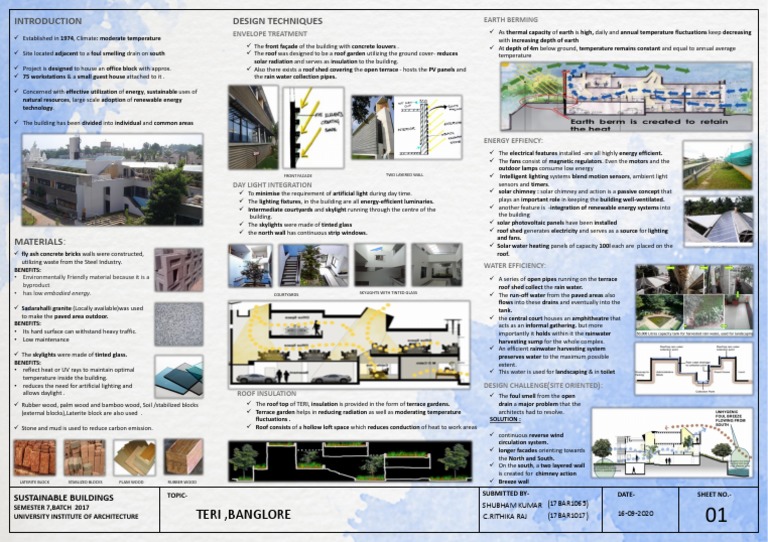Teri Case Study | PDF | Solar Energy | Building Insulation