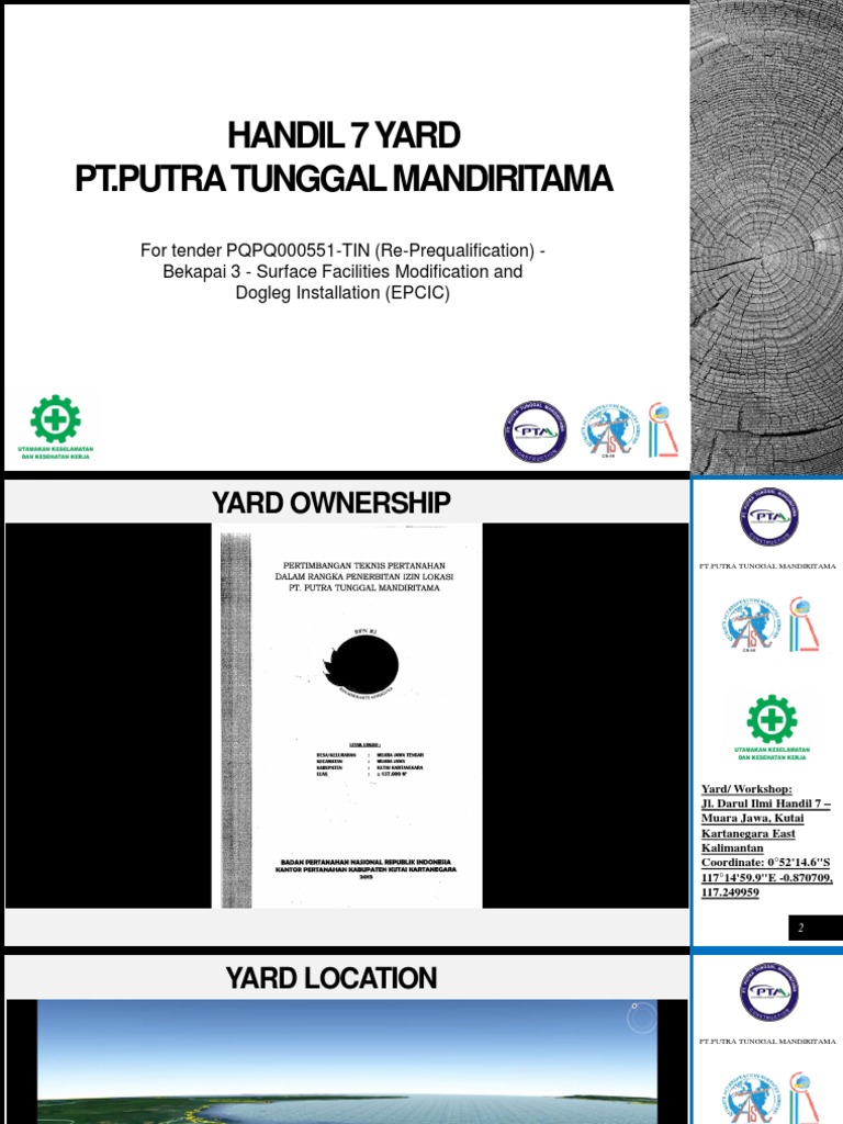 Handil Yard 7 - PT - Ptm-Presentation | PDF | Crane (Machine) | Machines
