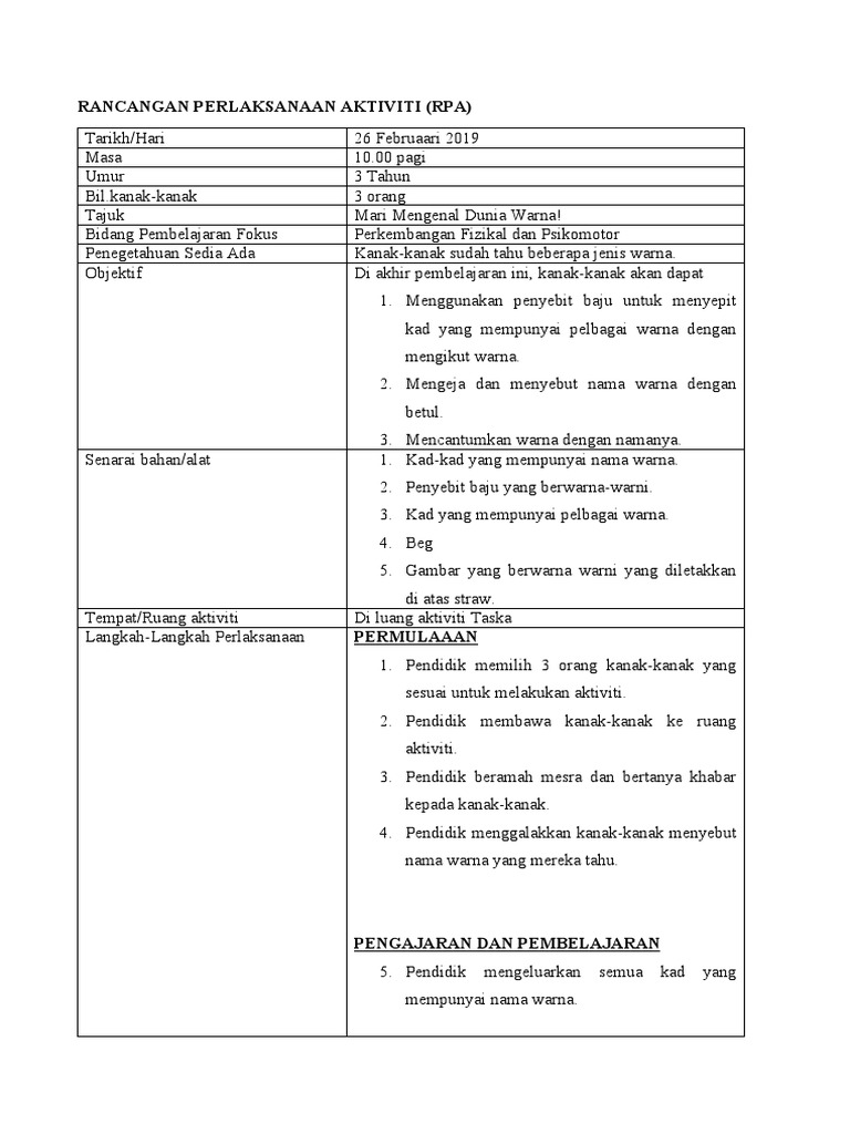 New Rpa For Colour | PDF