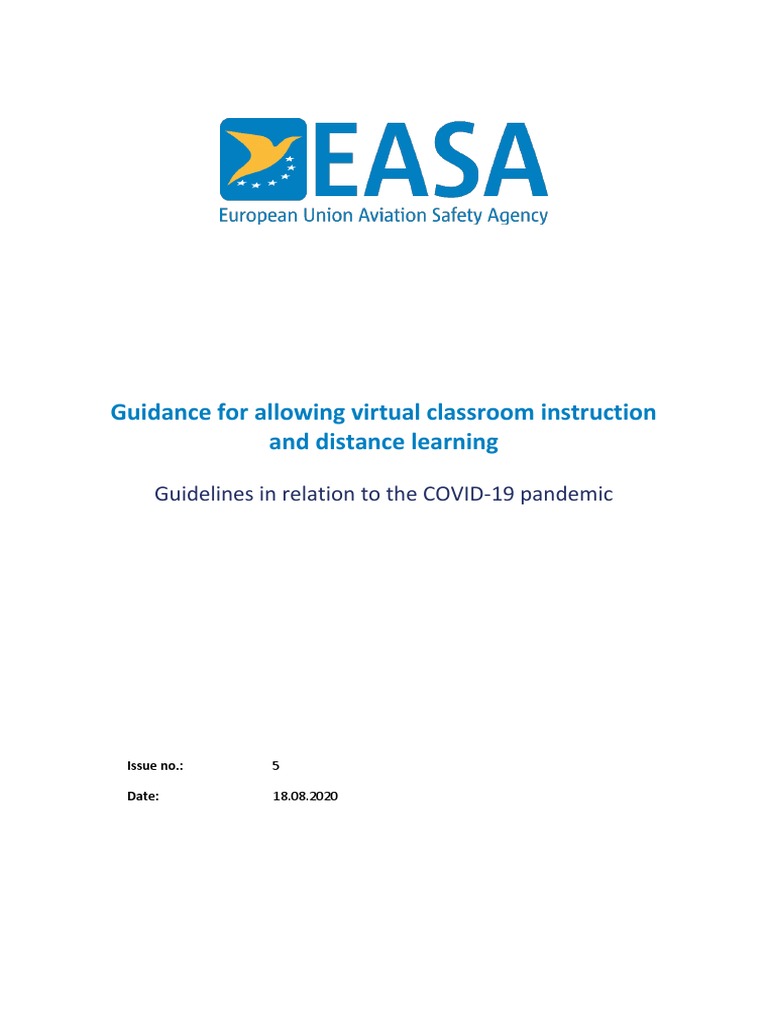 EASA Guidelines - Virtual Classroom Instruction and Distance Learning ...