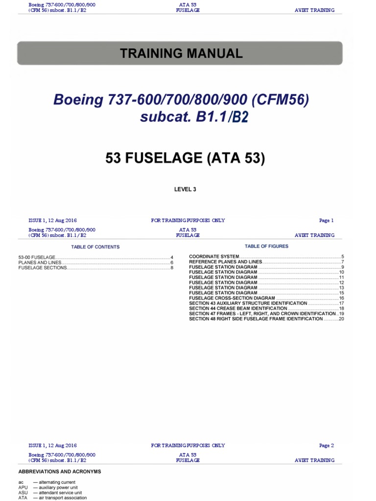Boeing 737NG ATA53 FUSELAGE PDF | PDF | Fuselage | Aviation