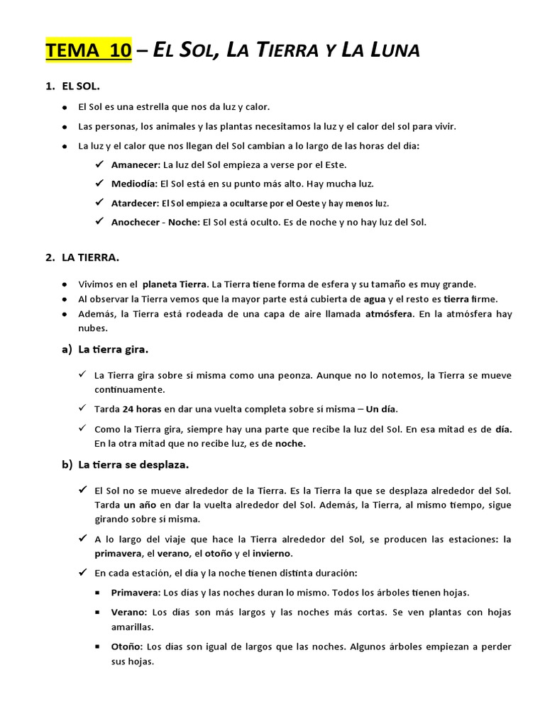 Sol, Tierra y Luna: Ciclos y Fases | PDF | Luna | Tierra