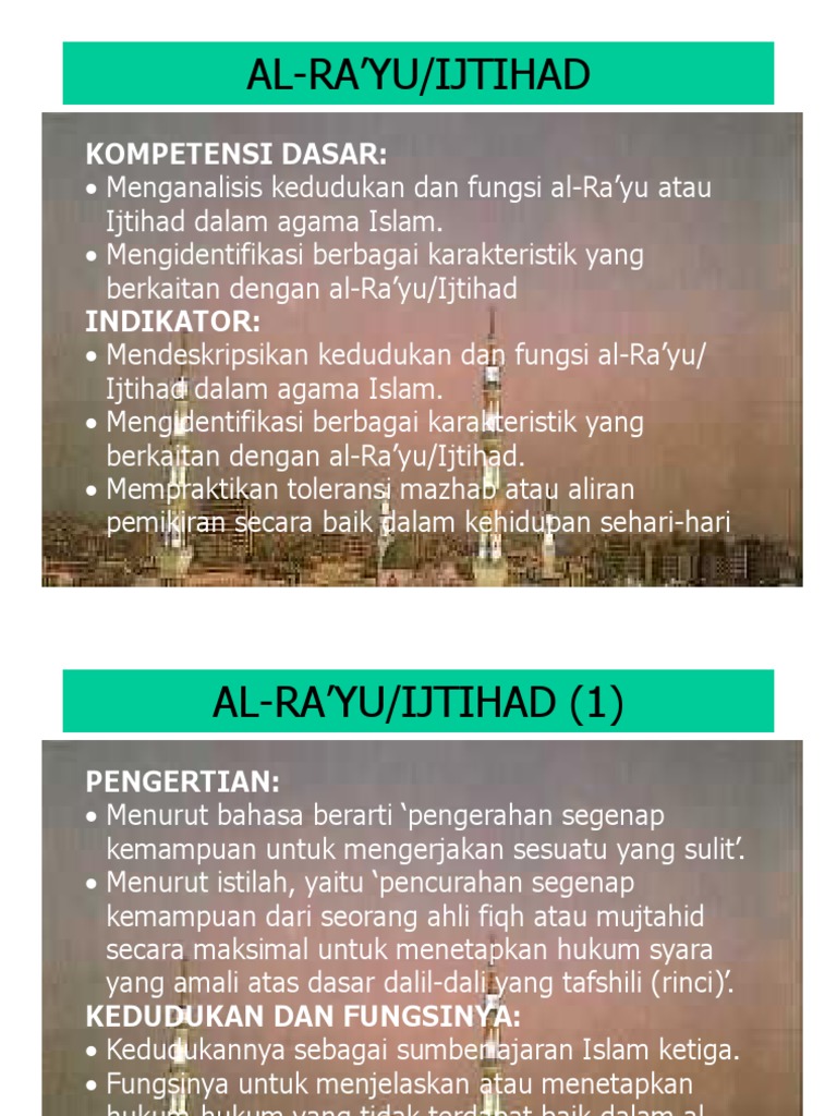 PAI - 7 Ijtihad Atau Al-Ra'yu PDF | PDF