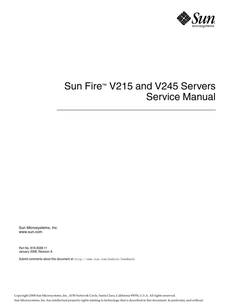Sun Fire V215 and V245 Servers Service Manual | PDF | Command Line ...