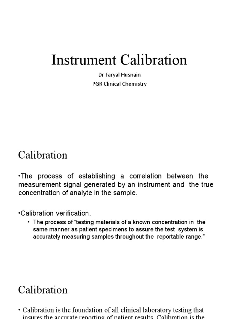 Calibration in Clinical Chemistry | PDF | Calibration | Assay