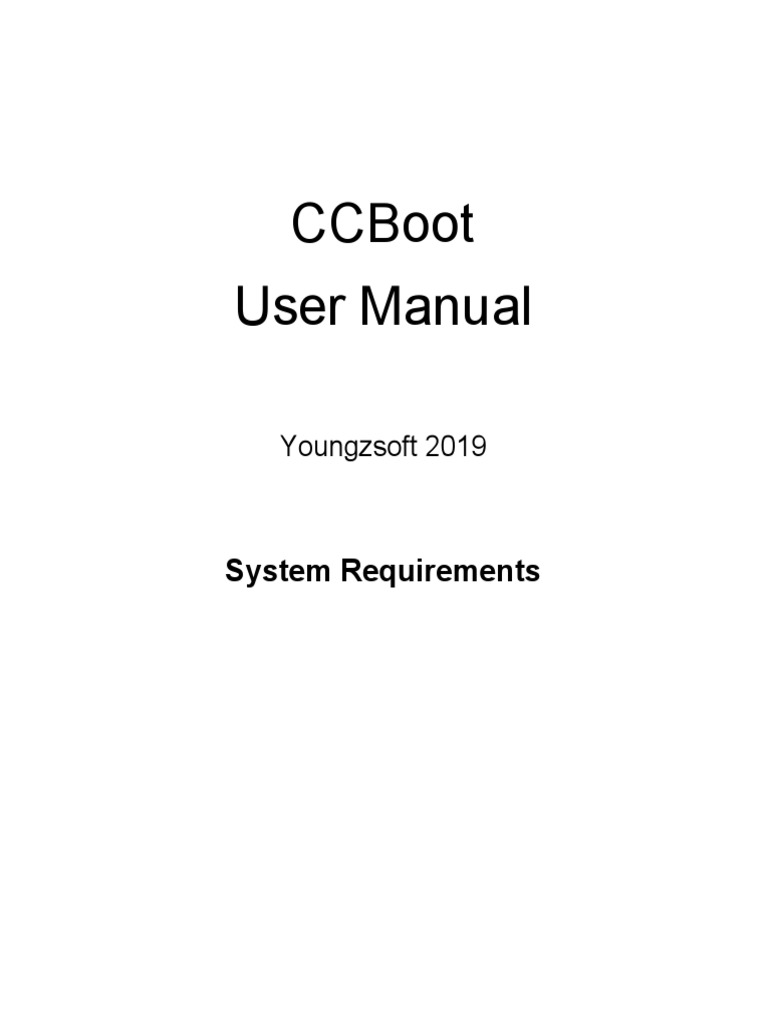 CCBoot Manual - System Requirements | PDF | Desktop Virtualization ...