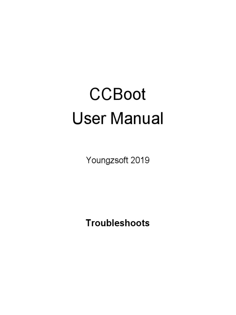 CCBoot Manual - Troubleshoots | PDF | Computer Data | Computer Hardware