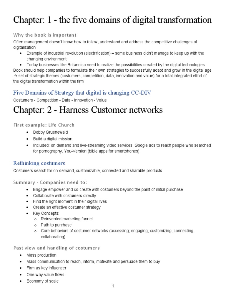 Book Summary - The Digital Transformation Playbook Rethink Your Business For The Digital Age ...