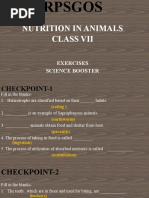 Class 7 Science Chapter 2 (Nutrition in Animals) | PDF | Digestion | Foods