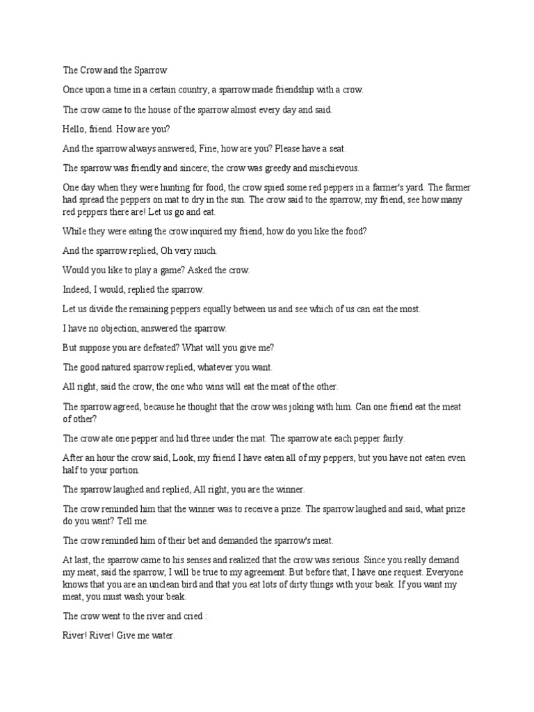 The Sparrow and The Crow | PDF | Pottery | Foods