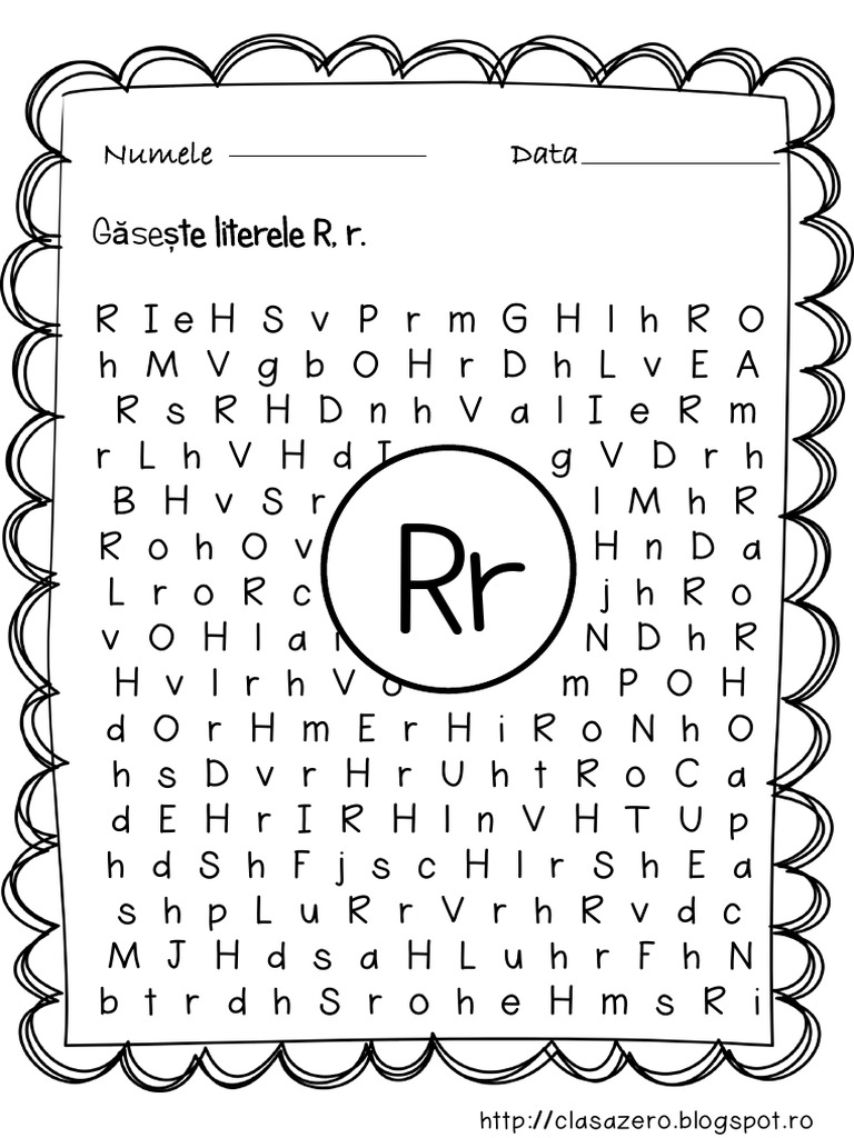 Find the Letters R and r | PDF