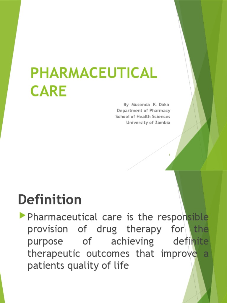Pharmaceutical Care Overview | PDF | Pharmacy | Therapy