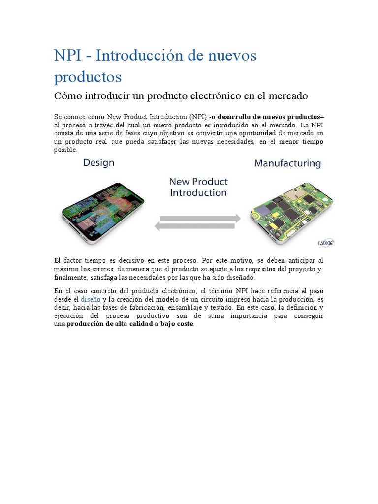 NPI: Introducción de Productos Electrónicos | PDF