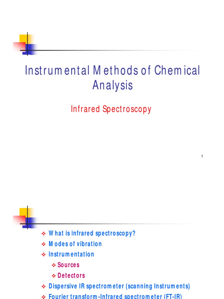 Instrumental Methods of Chemical Analysis: Infrared Spectros | PDF ...
