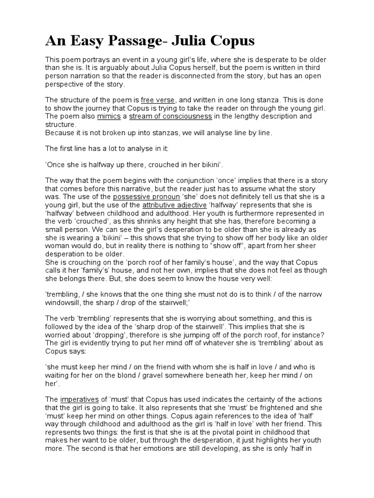 An Easy Passage | PDF