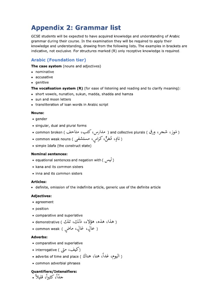 A Level Arabic PDF | PDF