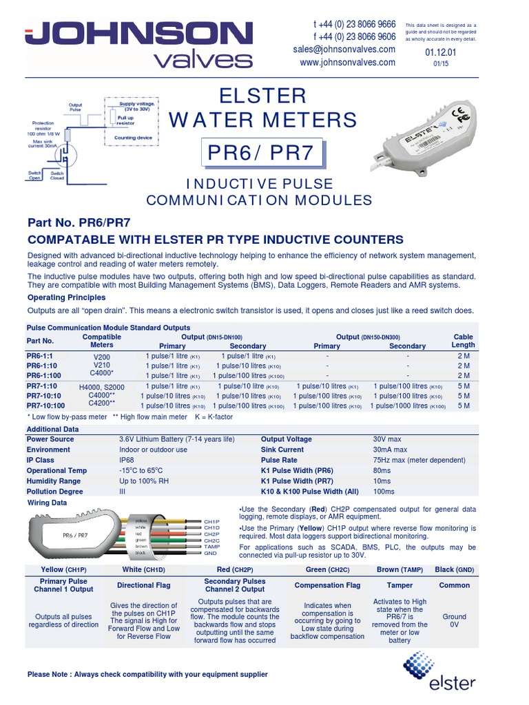 Data Sheet No. 01.12.01 - PR6 - 7 Inductive Pulse Module | PDF ...