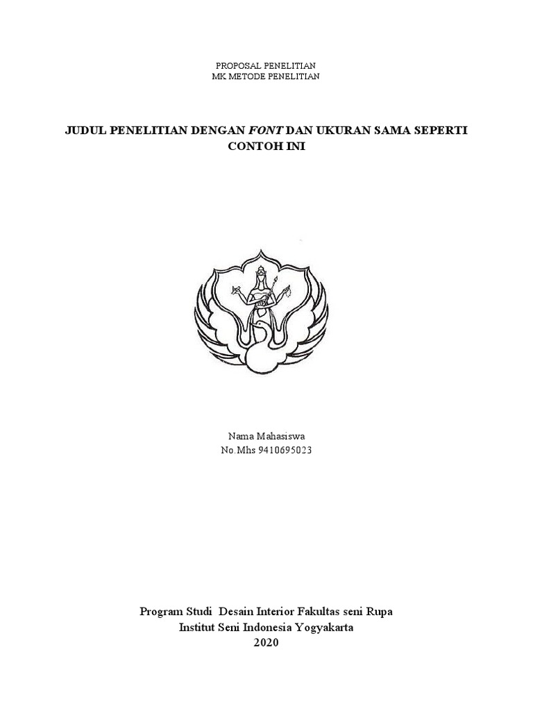 FORMAT PROPOSAL PENELITIAN MK Metopen | PDF