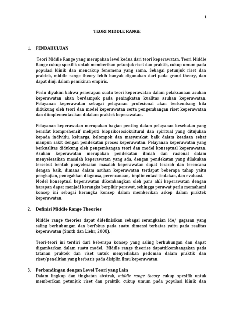 Teori Middle Range | PDF