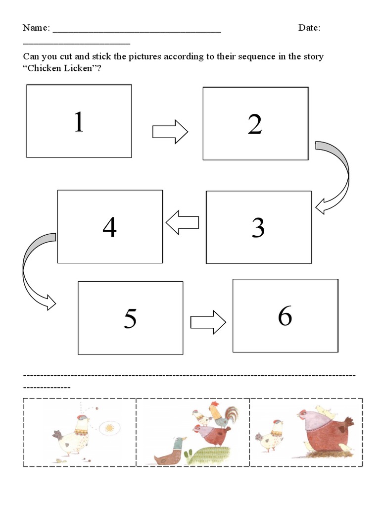 Chicken Licken Story Sequencing | PDF