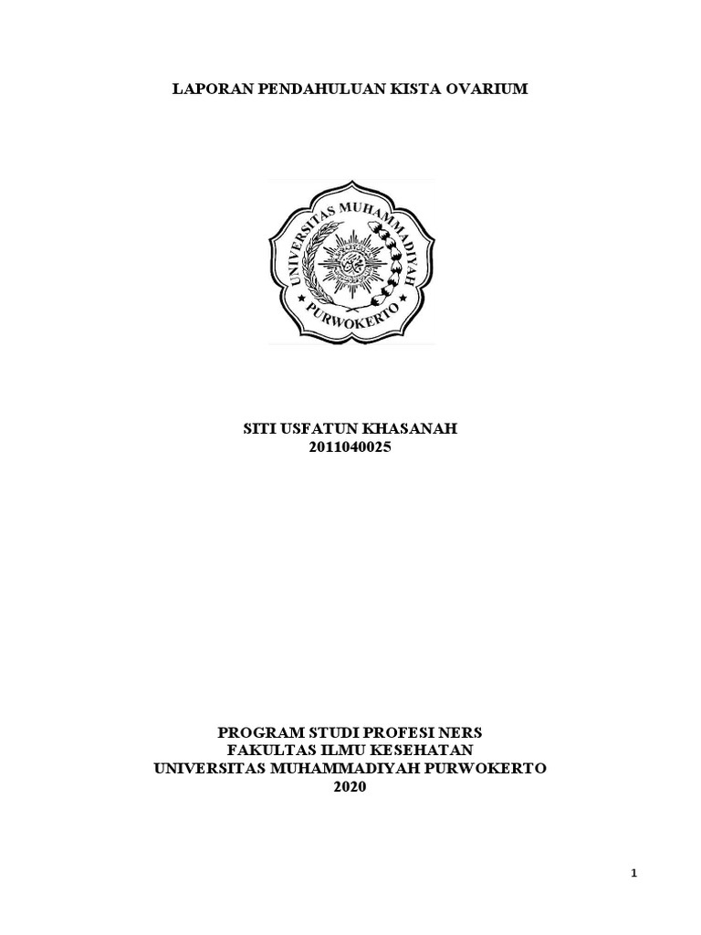 Laporan Pendahuluan Kista Ovarium | PDF
