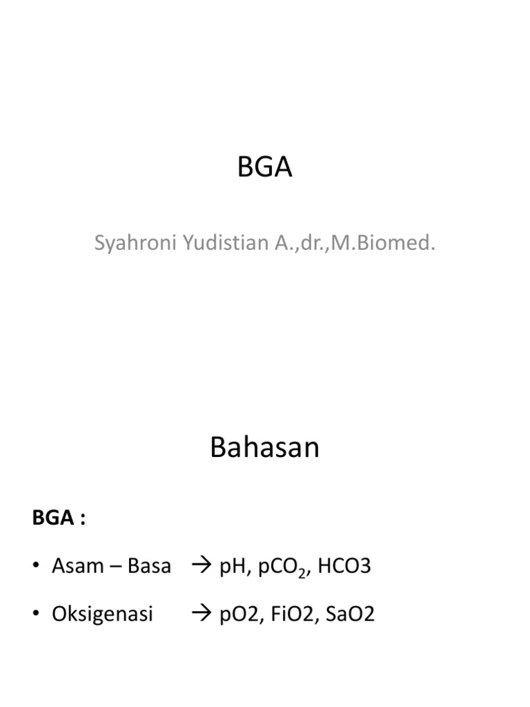Interpretasi BGA dan Oksigenasi Pasien | PDF | Sains & Matematika