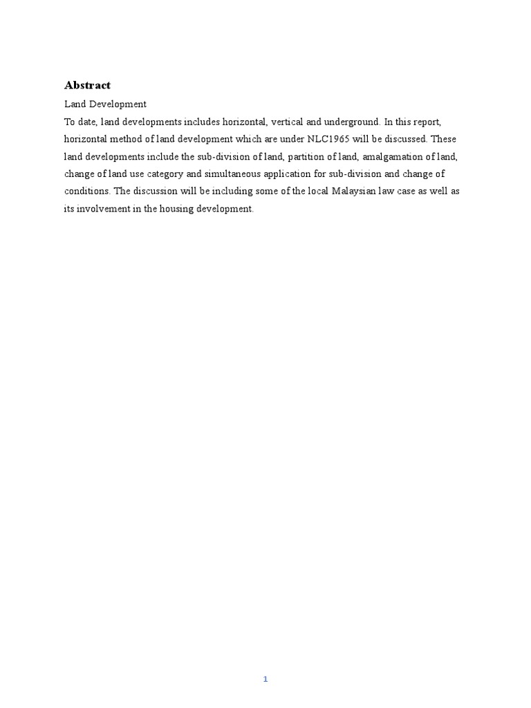 Land Subdivision and Amalgamation in Malaysia | PDF | Real Property Law ...
