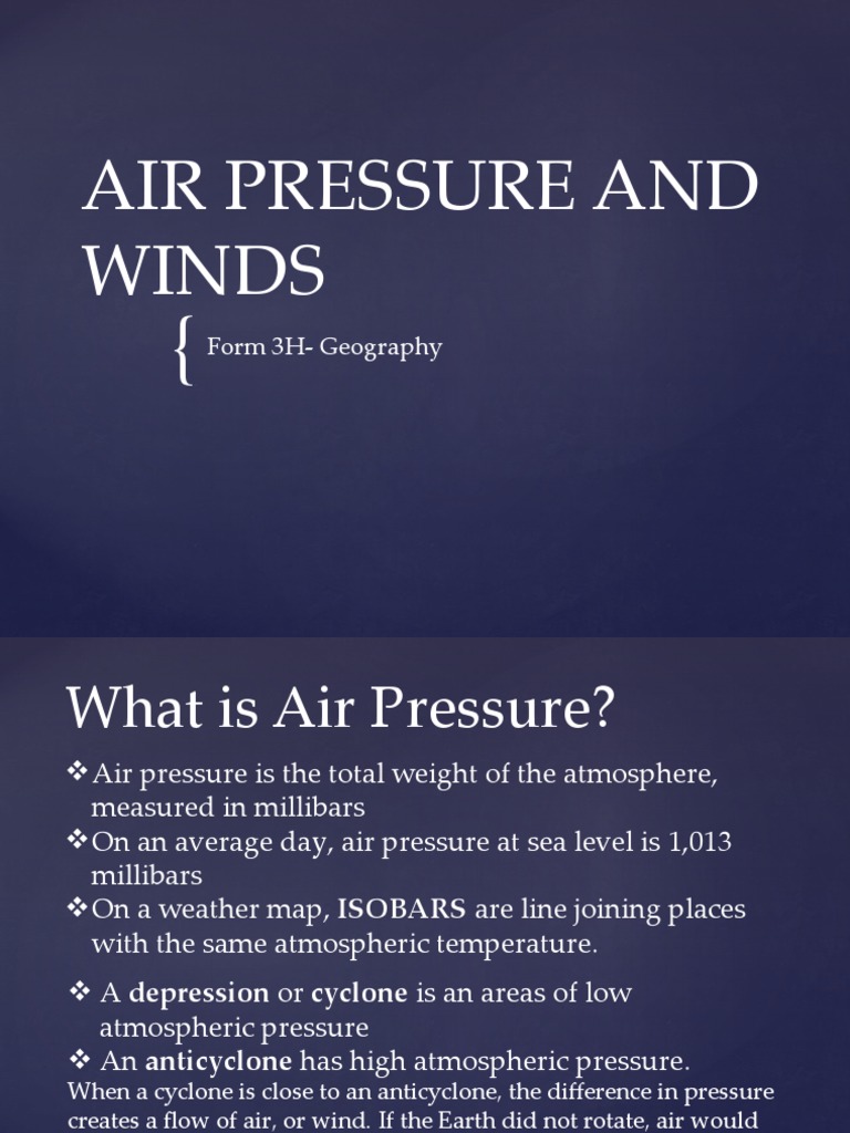 Air Pressure and Winds-Geography-Powerpoint | PDF