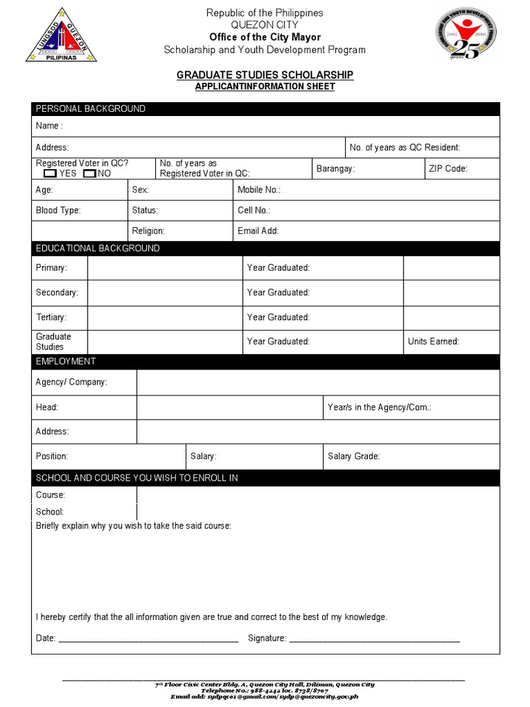 Information Sheet PDF | PDF