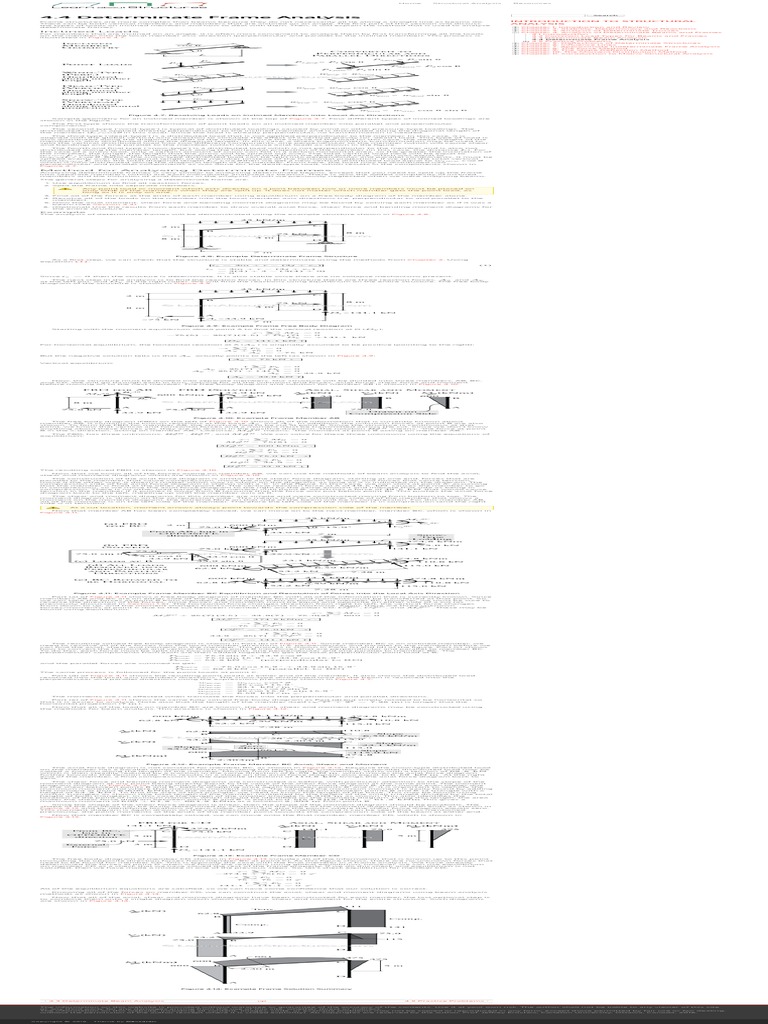 4.4 Determinate Frame Analysis | PDF | Beam (Structure) | Structural Analysis