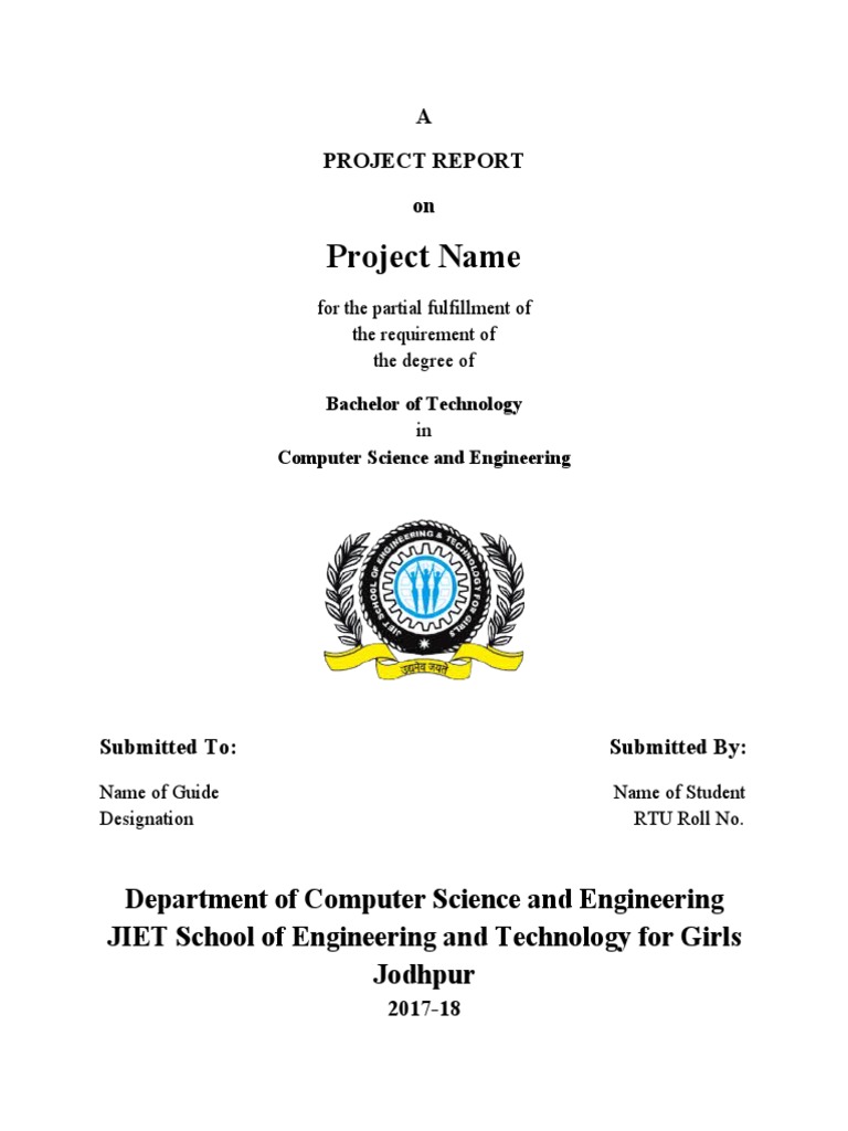 JIET COE CSE Project Report Part I | PDF