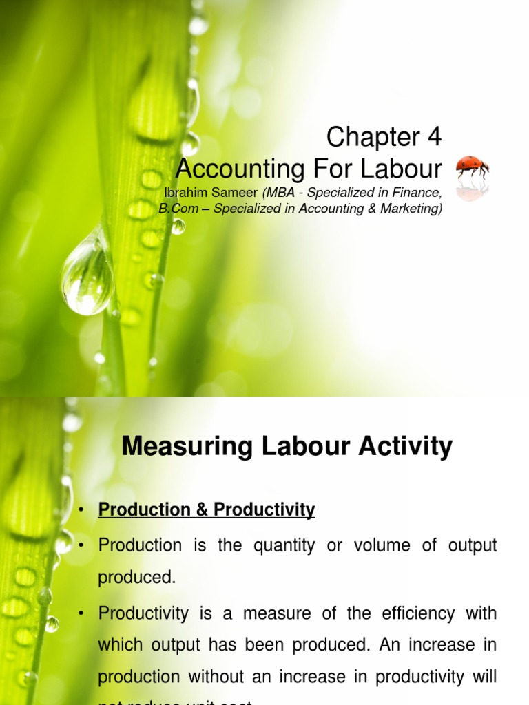 Accounting for Labour Costs Explained | PDF | Piece Work | Wage