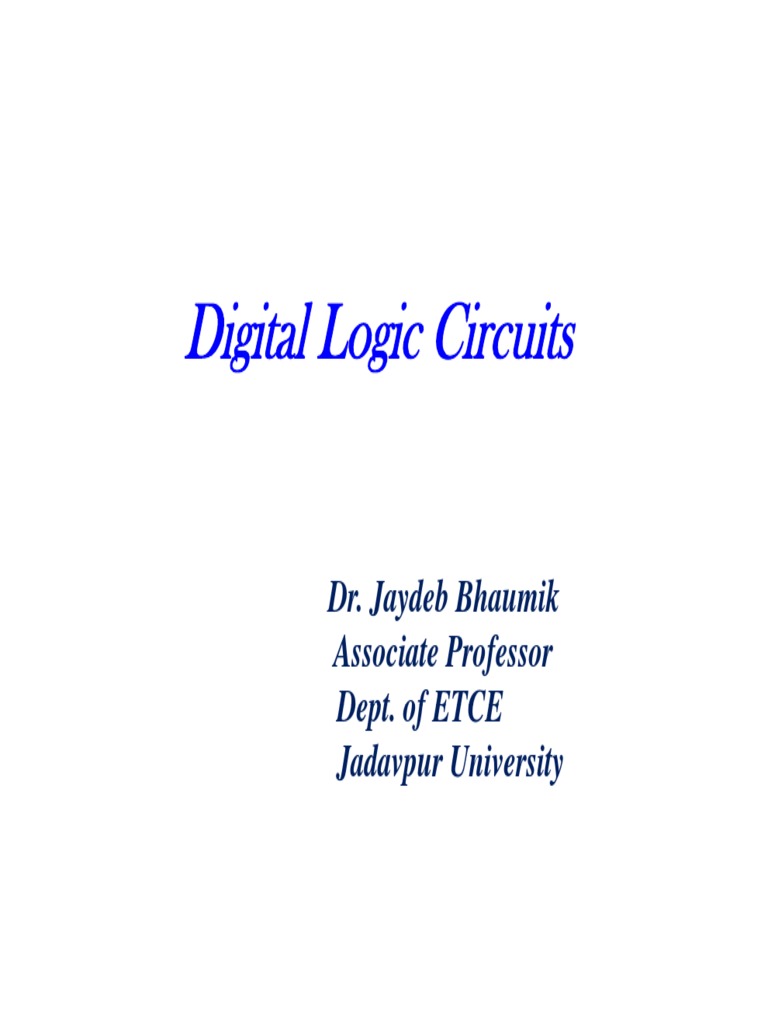Digital Logic Circuits - Lecture3 | PDF | Logic Gate | Boolean Algebra