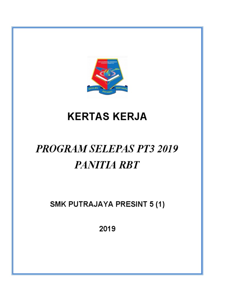 Program Selepas PT3 2019 SMKPP 5(1) | PDF