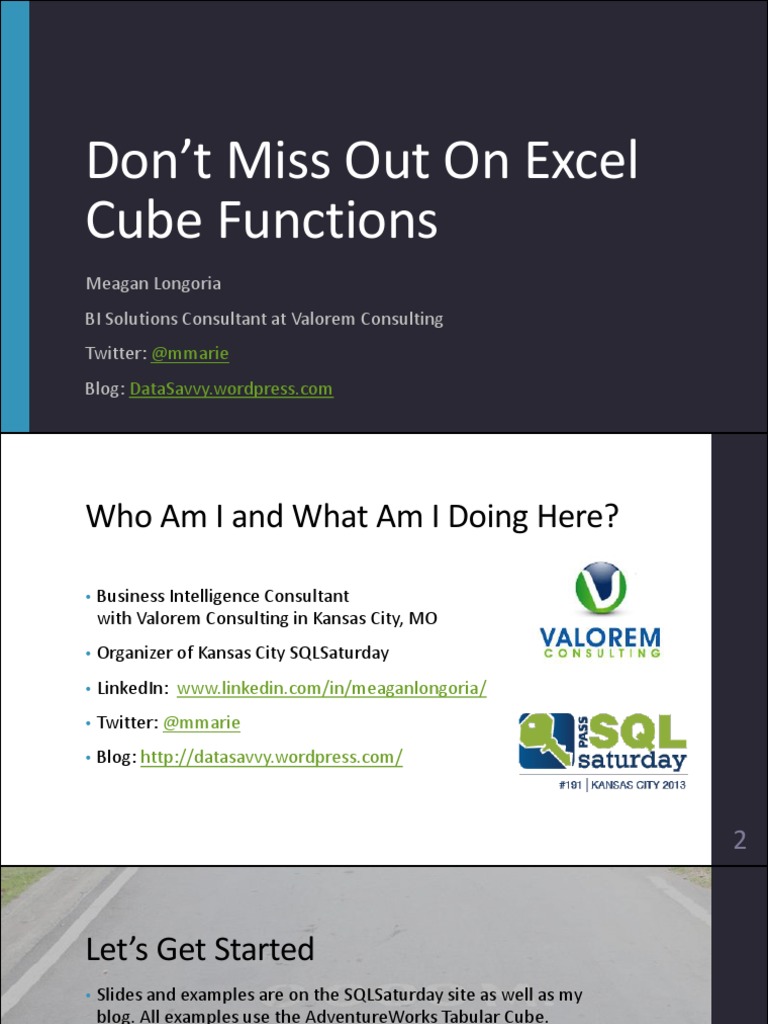 Don - T Miss Out On Excel Cube Functions | PDF | Microsoft Excel | Computer Data