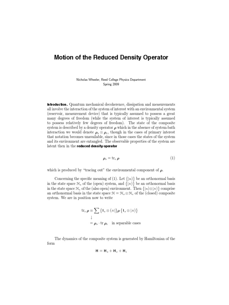 Quantum Master Equations | PDF | Applied And Interdisciplinary Physics ...