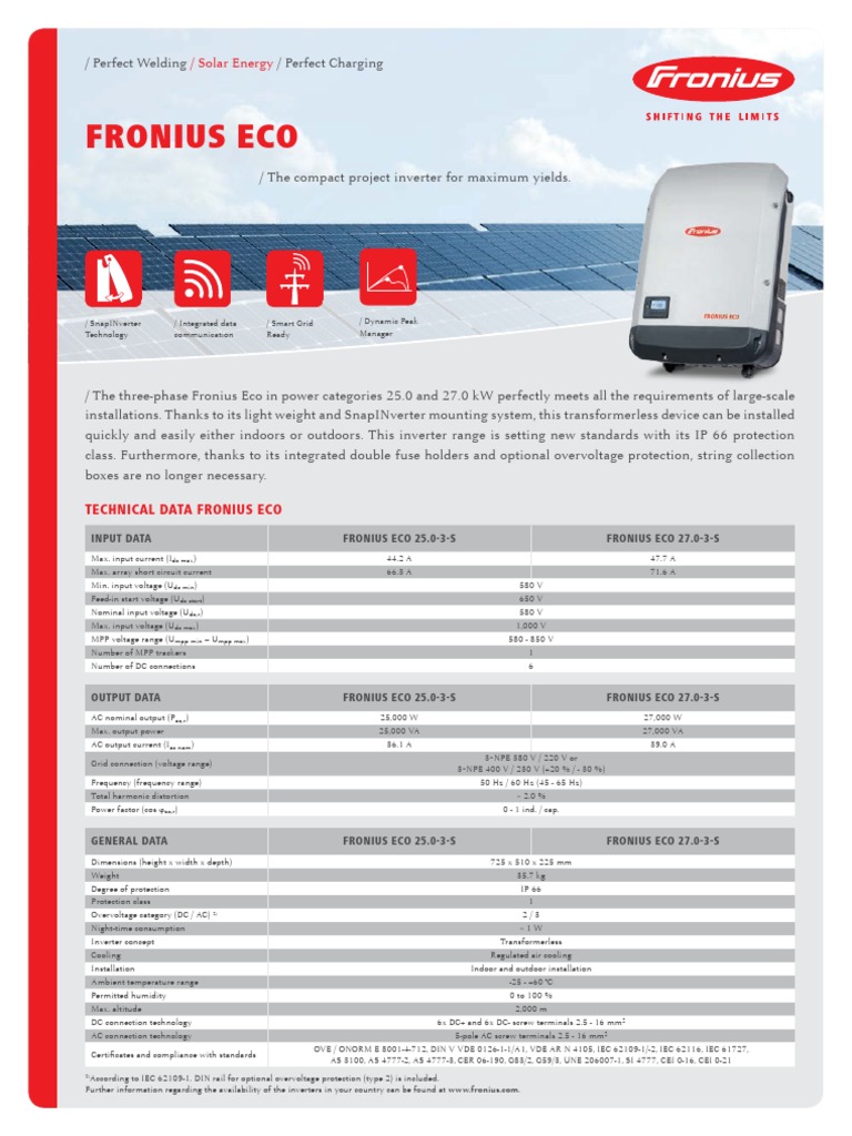 Fronius | PDF | Power Inverter | Alternating Current