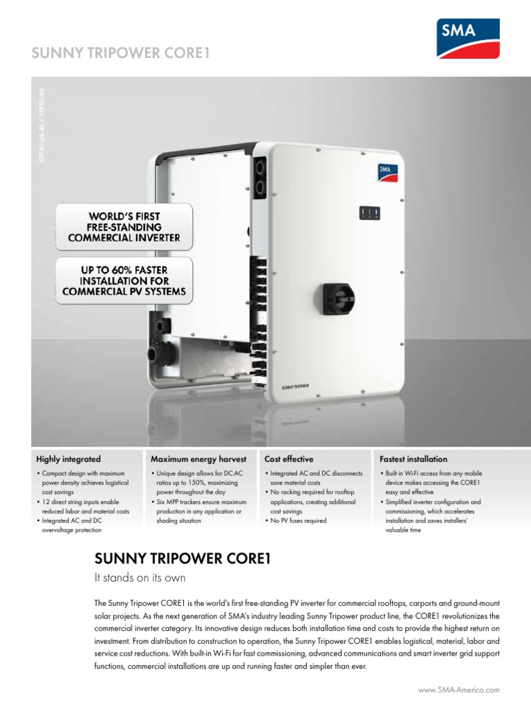 SMA Core1 | PDF | Alternating Current | Power Inverter