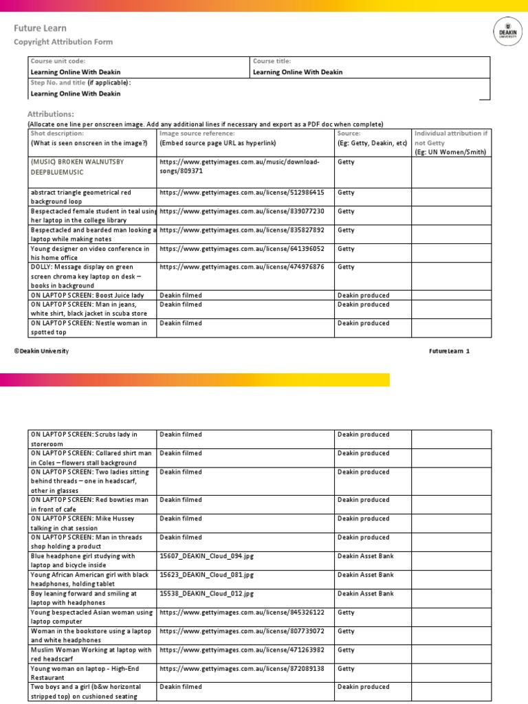 Future Learn: Course Unit Code: Course Title: Step No. and Title | PDF ...
