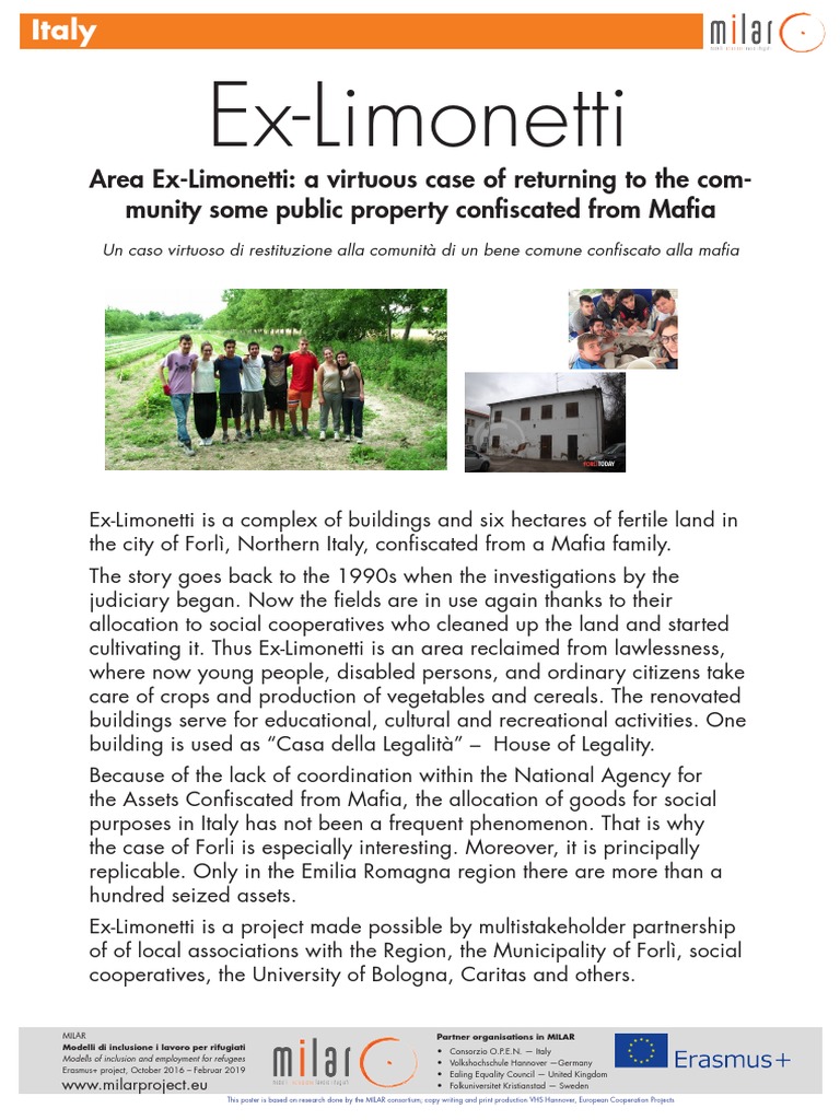 Area Ex-Limonetti: A Virtuous Case of Returning To The Com-Munity Some ...