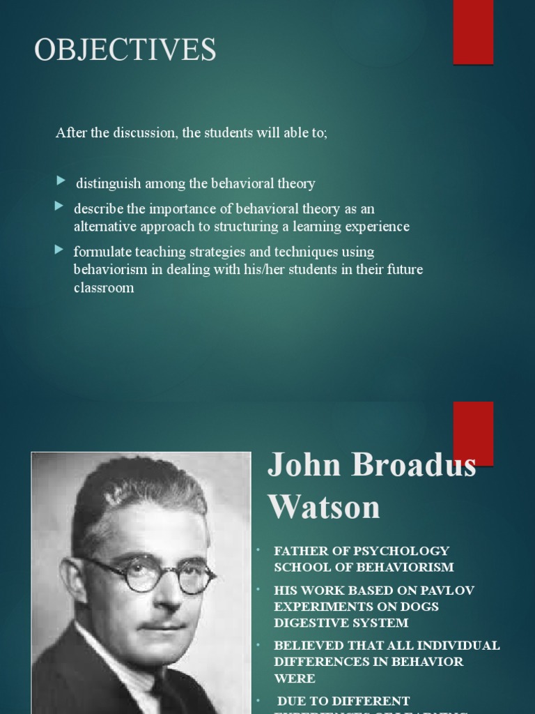 Behaviorist Perspective | PDF | Behaviorism | Reinforcement