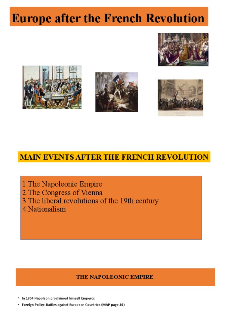 Europe Post-French Revolution Overview | PDF | First French Empire ...