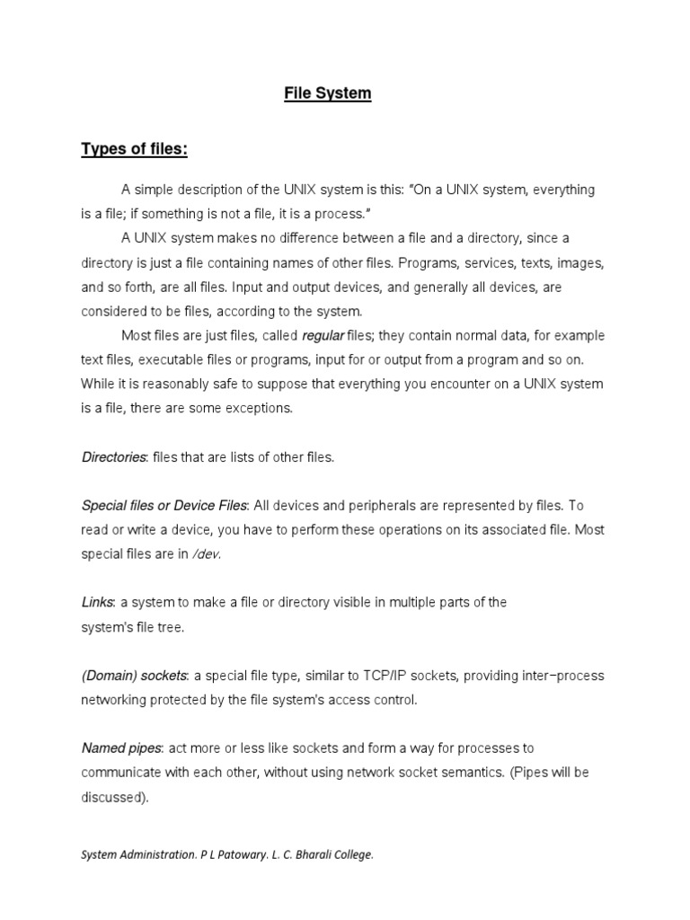 File System In Linux Pdf Filename Computer File
