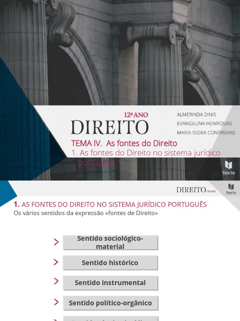 Fontes do Direito em Portugal | PDF | Fontes do Direito | Jurisprudência