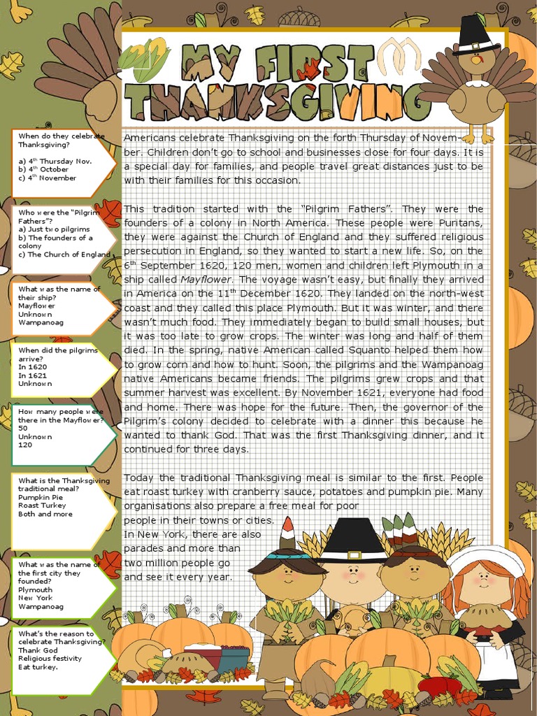 Thanksgiving | PDF | Thanksgiving Dinner | Plymouth Colony