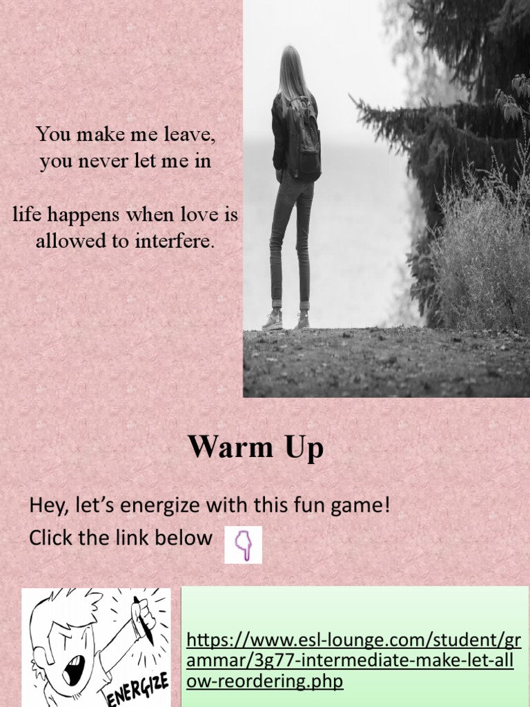 Grammar Guide: Make, Let, Allow Usage | PDF | Worksheet | Verb